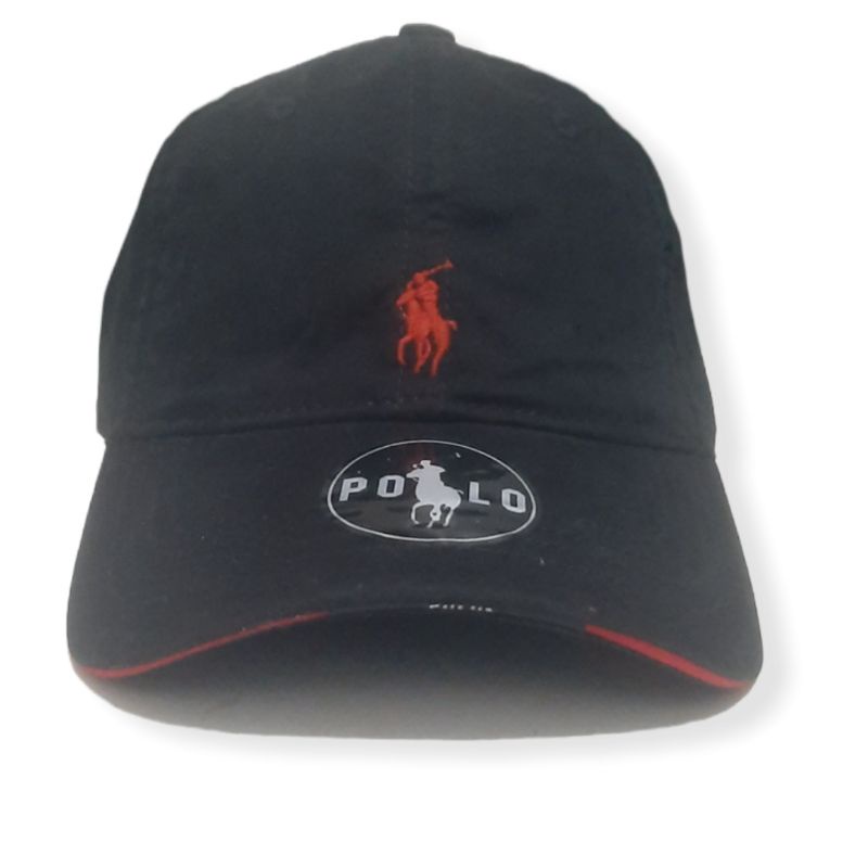 Jual Topi Polo Hitam (Logo Merah) | Shopee Indonesia