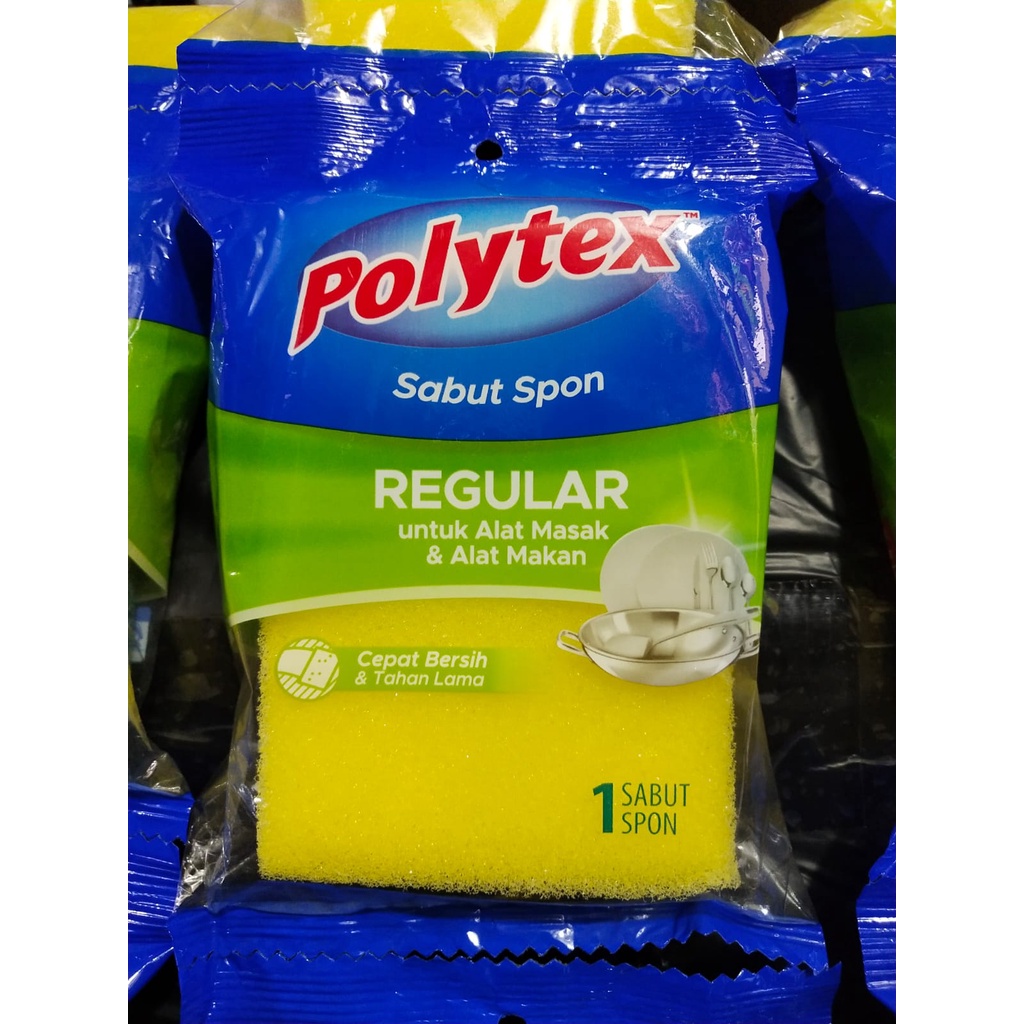 Jual Polytex SABUT SPON REGULER Spons Sponge Cuci Piring Spon Cuci Dapur | Shopee Indonesia