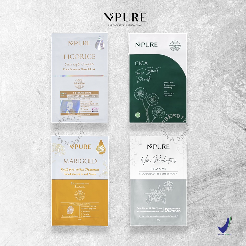 Jual NPURE Sheet Mask - Centella Asiatica | Noni Probiotic Relax Me ...