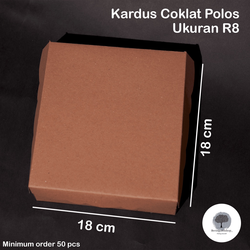 Jual Kotak Kardus | Box Nasi | Kardus Nasi Polos Coklat Ukuran R8 ...