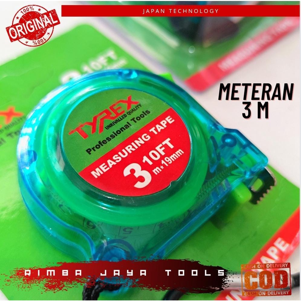 Jual Meteran Bangunan 3Meter Meteran Tukang Meteran Gulung Perlengkapan ...