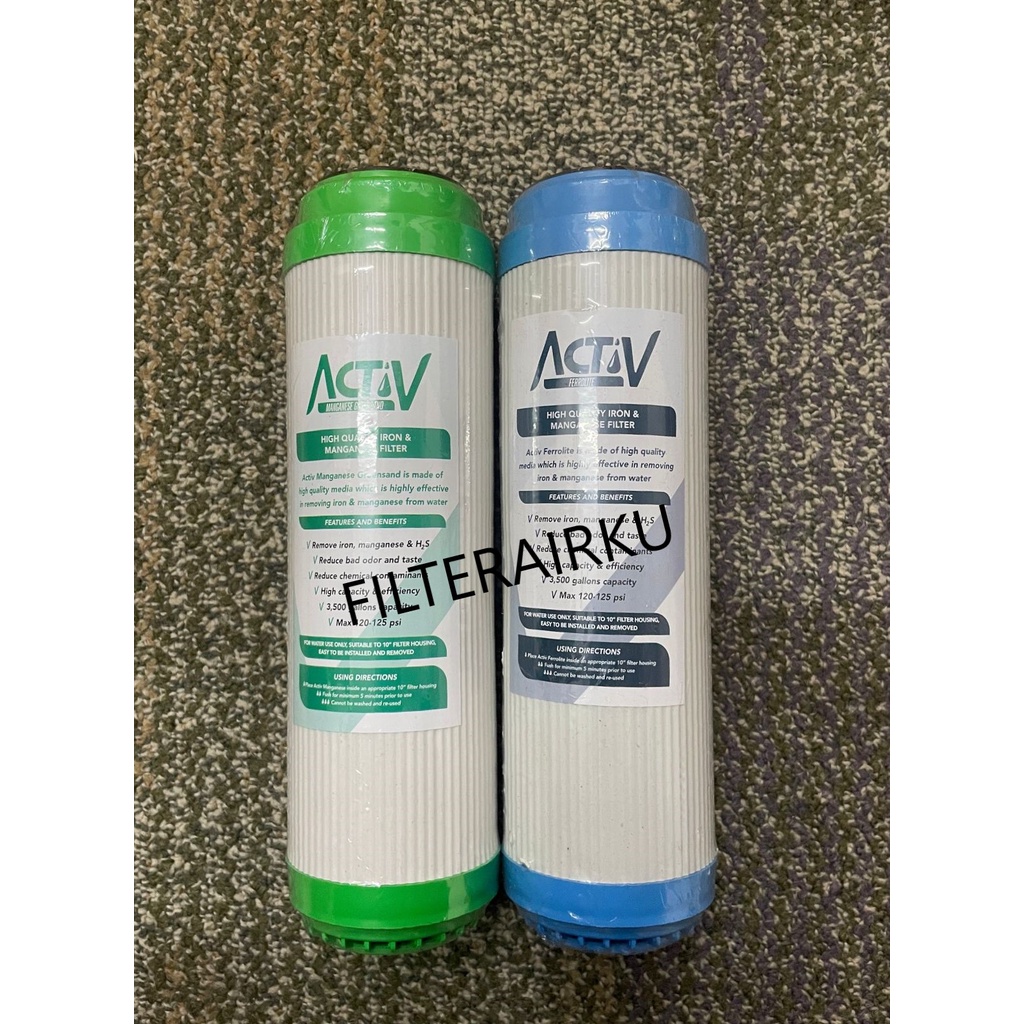 Jual Paket Refil Filter Air ACTIV Manganese + ACTIV Ferrolite 10 ...