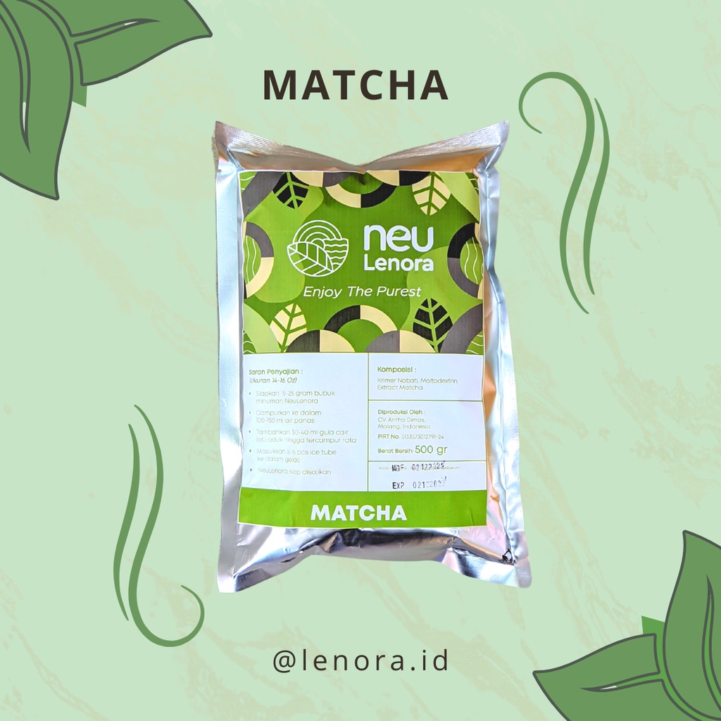 Jual Bubuk Minuman MATCHA 500gram NEULENORA - Plain Powder | Shopee ...