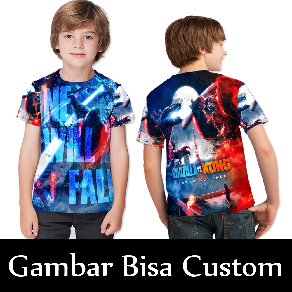 Jual baju Anak Godzilla Vs. King Kong / Kaos Gambar Godzilla / Kaos ...