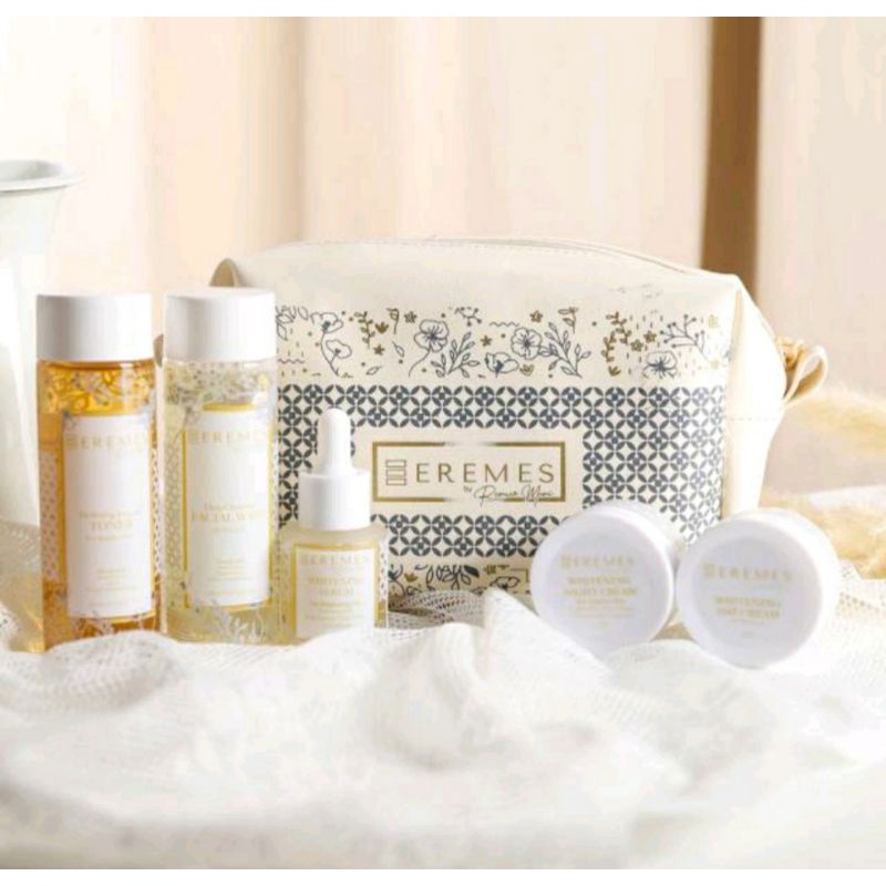 Jual Eremes skincare paket lengkap acne dan whitening free pouch ...