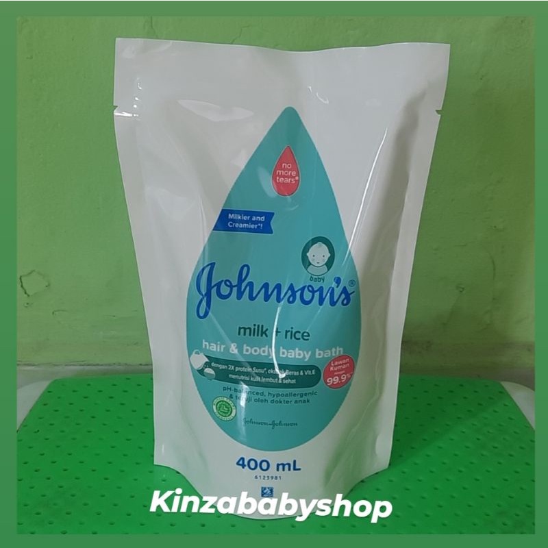 Jual JOHNSON'S Milk+Rice Hair & Body Baby Bath 400ml | Shopee Indonesia