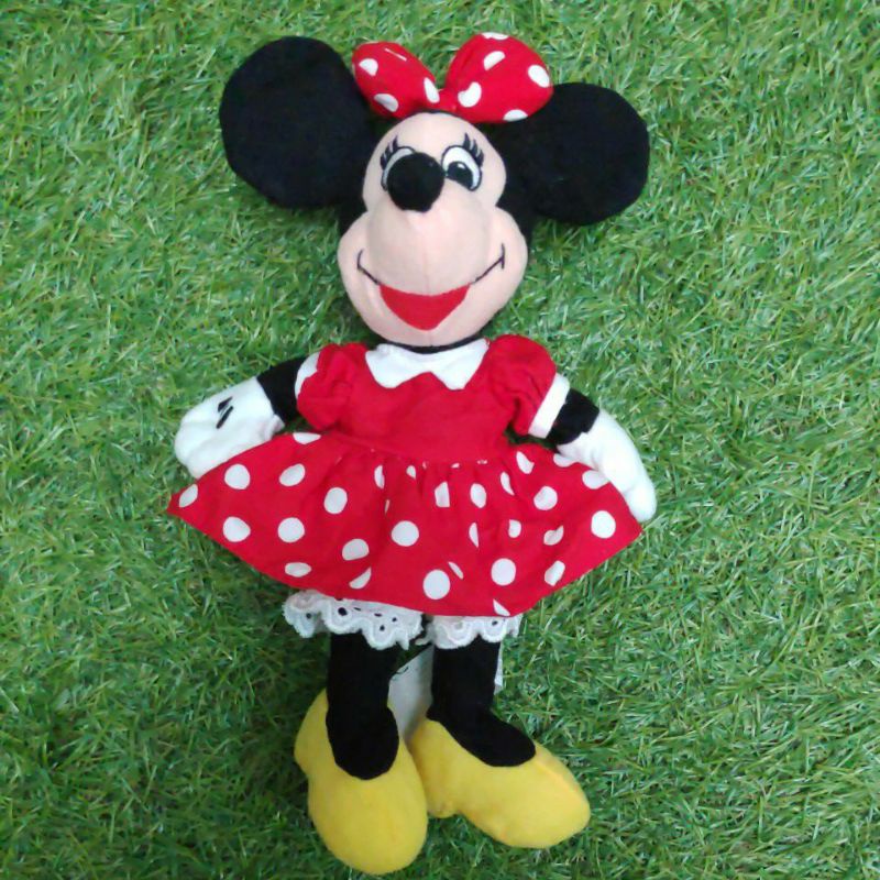 Jual Boneka Minnie Mouse Polkadot Merah Katun Classic Teman Mickey ...