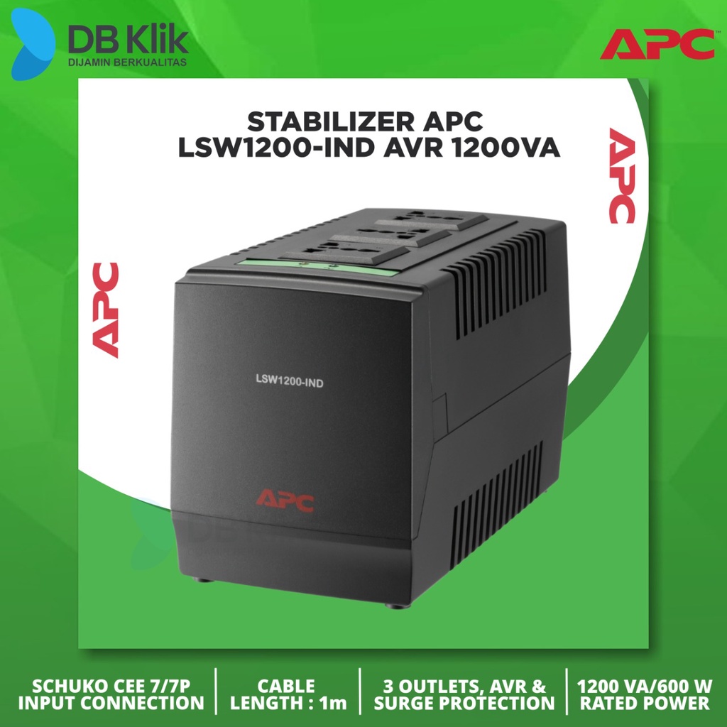 Jual Stabilizer APC LSW1200-IND AVR 1200VA - APC Line-R LSW1200-IND ...