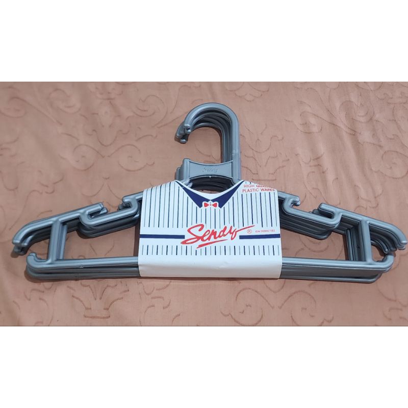 Jual Hanger DEWASA Sendy SILVER isi 6 / hanger baju / hanger pakaian ...