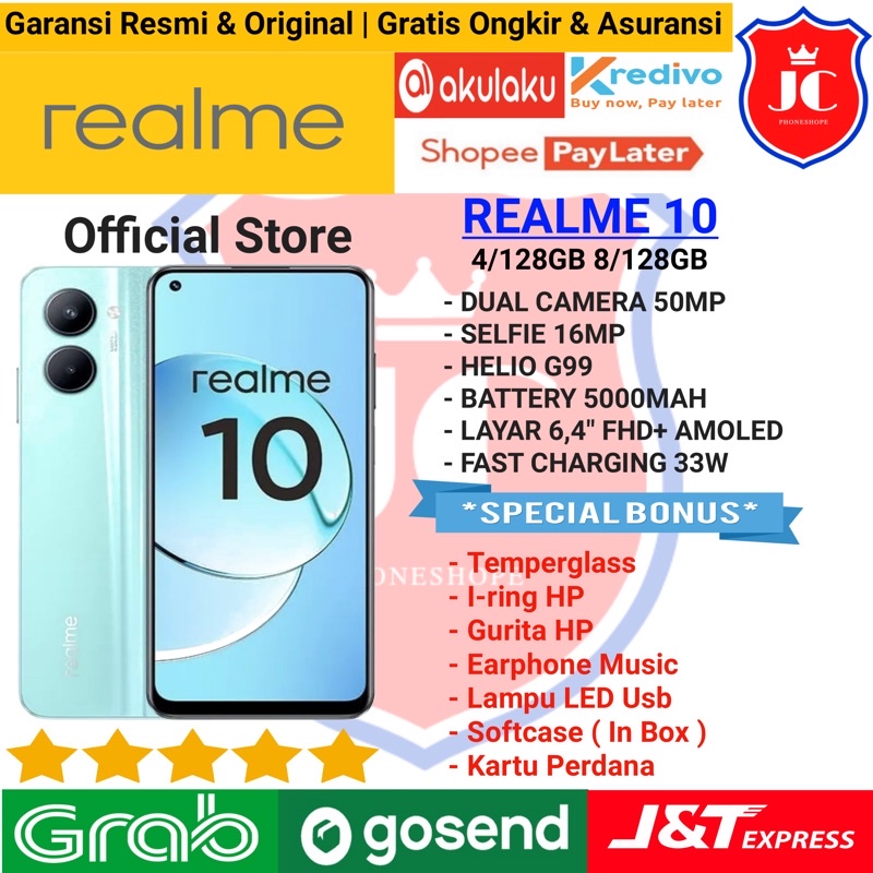 Jual REALME 10 RAM 4/128GB 8/128GB 8/256GB GARANSI RESMI - BONUS ...