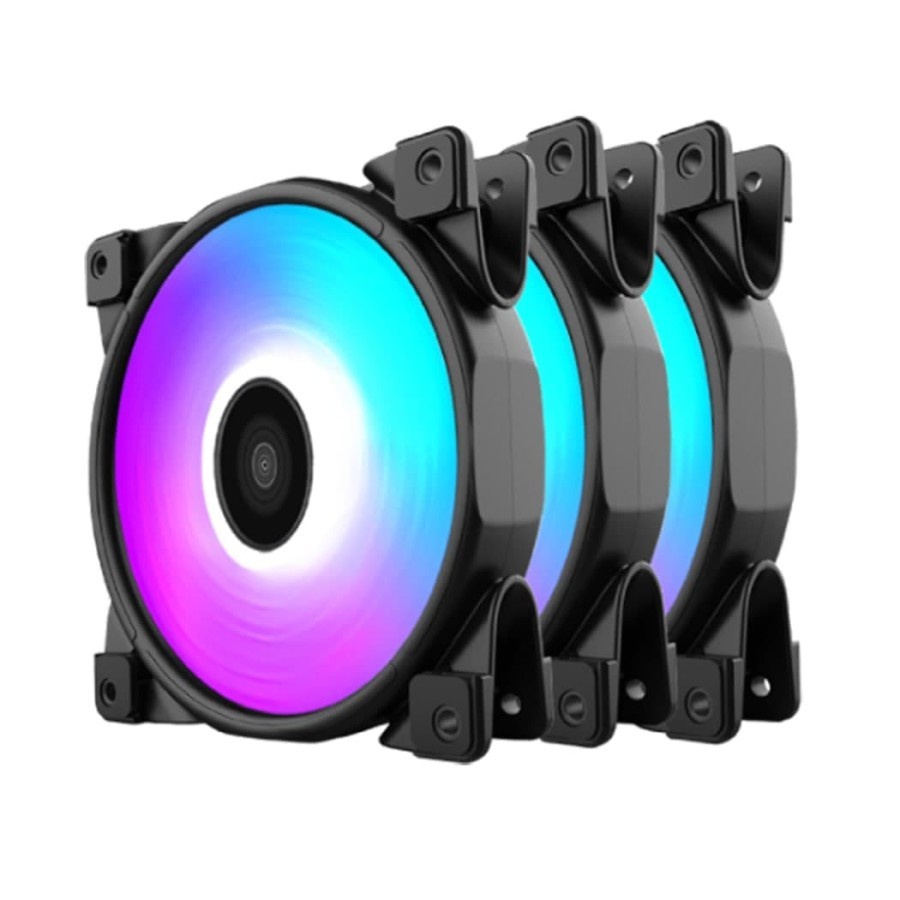 Jual PCCOOLER HALO 12CM 3IN1 RGB FAN SET | Shopee Indonesia
