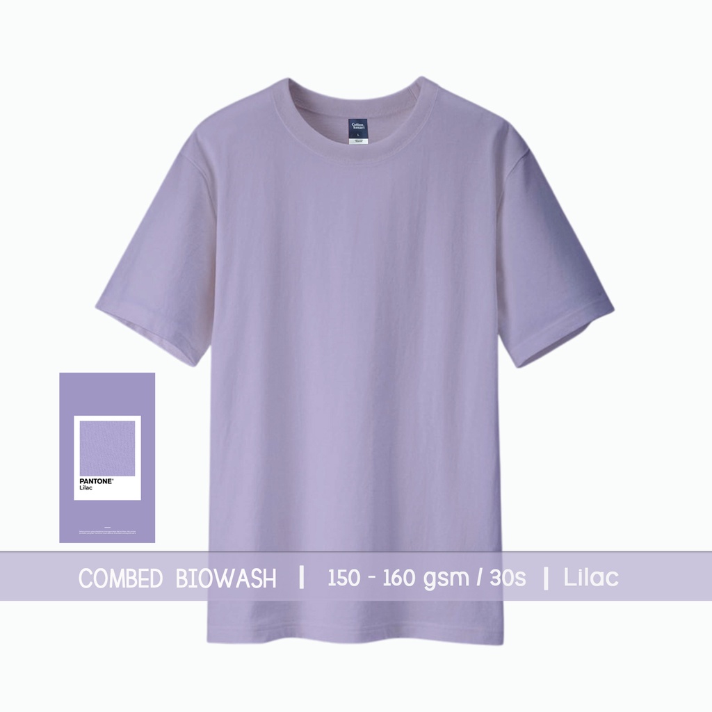 Jual KAOS BASIC BIOWASH - LILAC [ COMBED BIOWASH 30s ] |KAOS POLOS ...