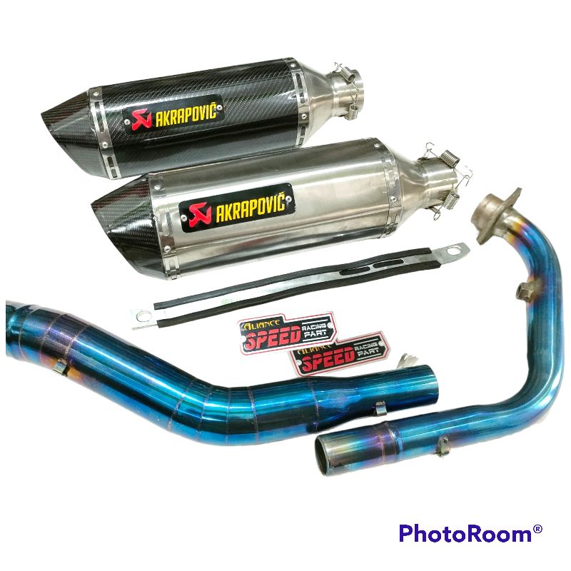 Jual Knalpot Akrapovic Bluemoon R15 V3 V2 CBR 150R GSX VIXION CB150R ...