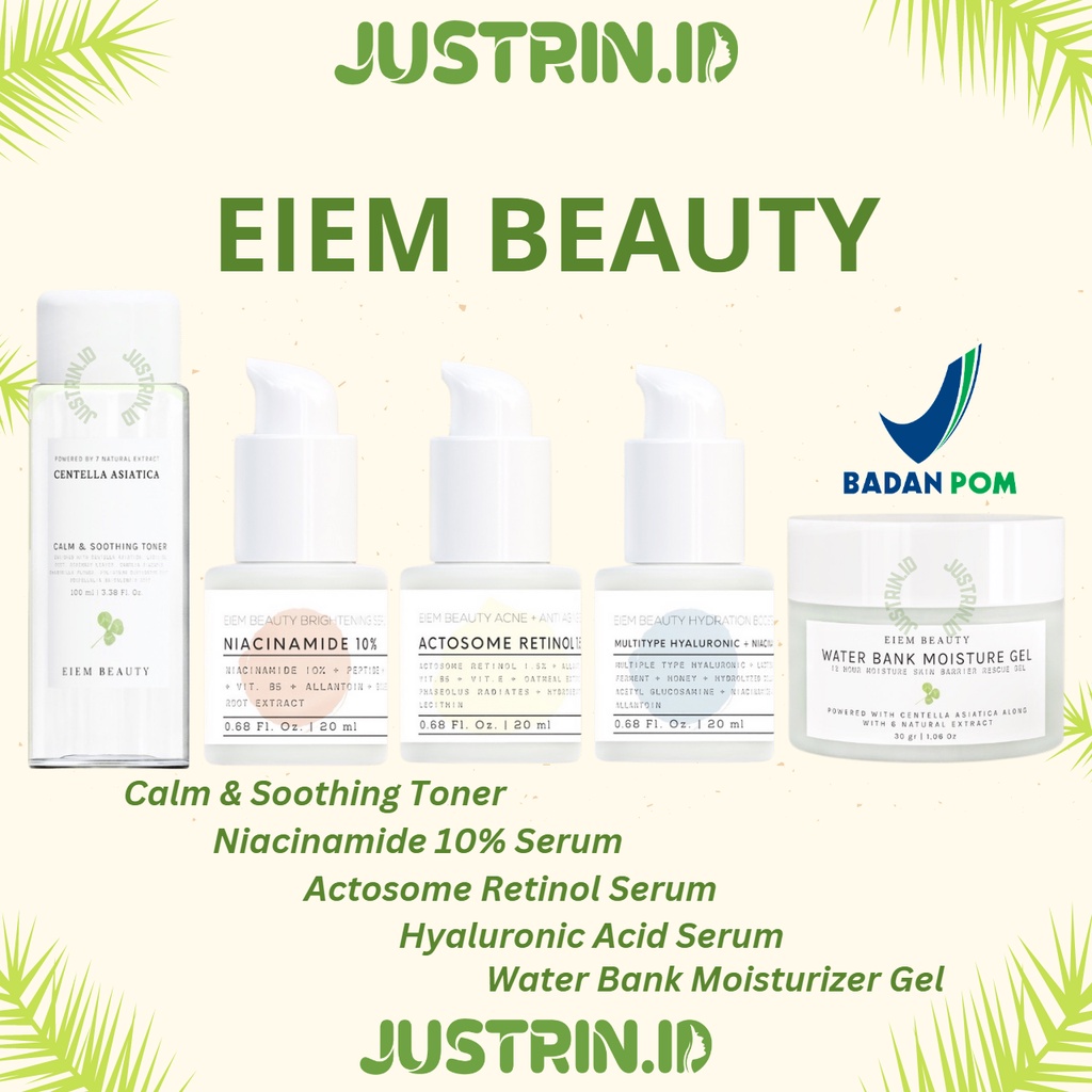 Jual EIEM BEAUTY Water Bank Moisturizer - Calm Soothing Toner - Acne ...
