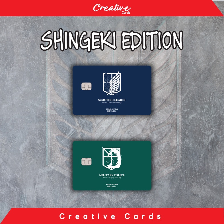 Jual Sticker Sticker Kartu Atm Skin Card - Shingeki Edition Vinyl ...