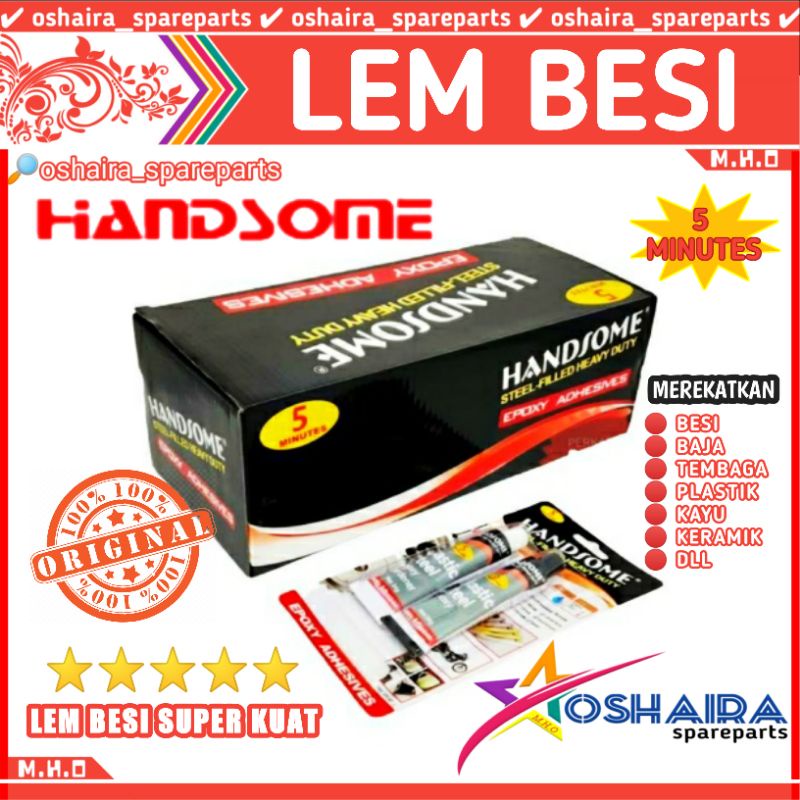 Jual LEM BESI HANDSOME / PLASTIC STELL HANDSOME SUPER KUAT 48 GRAM ...