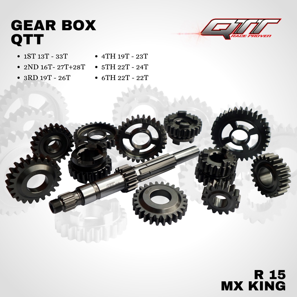 Jual Gear Box Rasio QTT R15 / R15V3 / MX KING NEW RAODRACE | Shopee ...