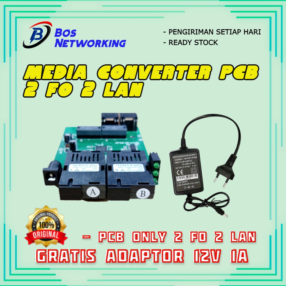 Jual Media Converter 2 Port FO 2 Port Lan 10/100 Board Only | Shopee Indonesia