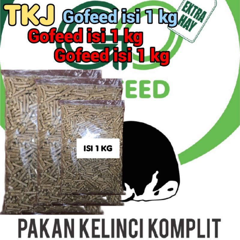 Jual pakan kelinci gofeed 1 kg, 500 gram untuk kelinci pertumbuhan | Shopee Indonesia