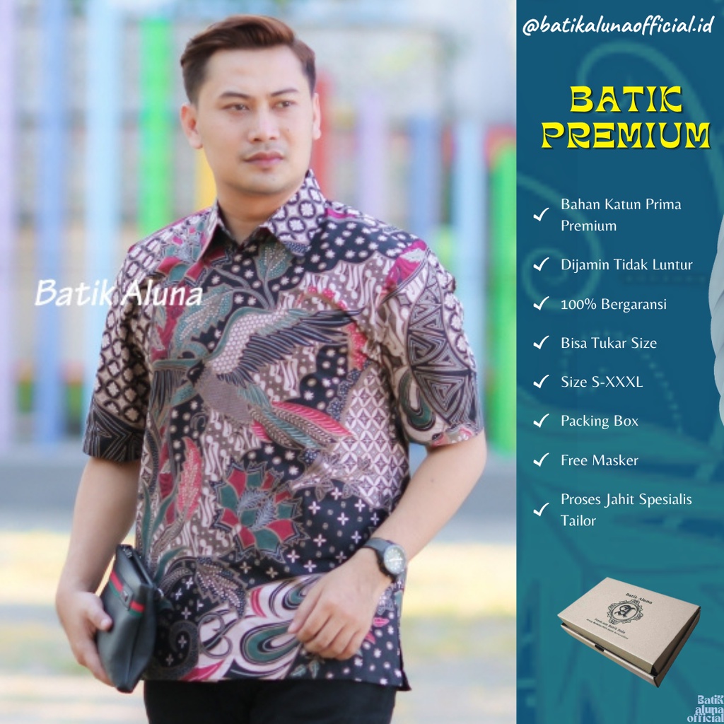 Jual BAJU KEMEJA BATIK PRIA COWOK COWO LENGAN PANJANG REGULAR ATASAN ...