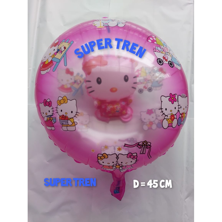Jual Balon Hello Kitty Balon Bulat isi karakter Hello Kitty diameter ...