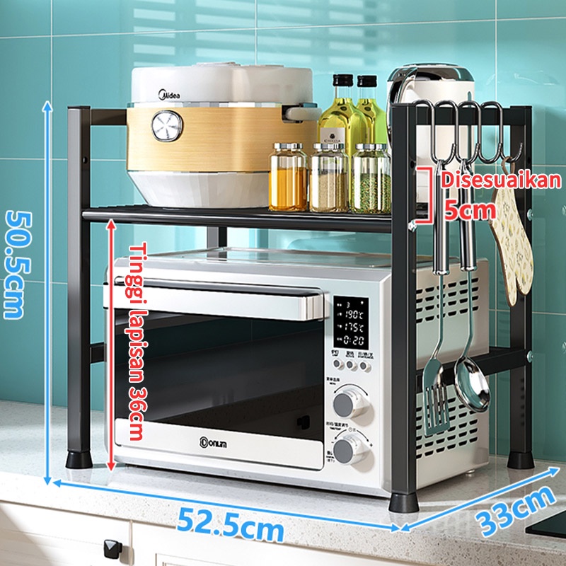 Jual Rak Microwave Rak Serbaguna Rak Bumbu Dapur Portable Rak Panci Rak ...