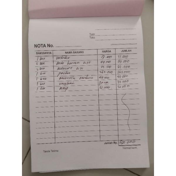Jual faktur/nota putih@@ | Shopee Indonesia