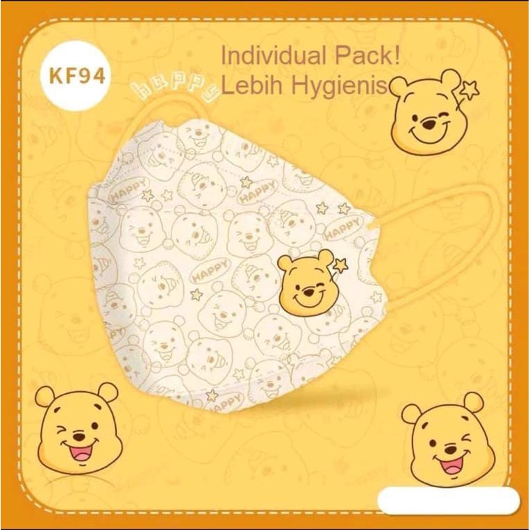 Jual Masker Dewasa Import KF94 4 ply karakter cute isi 10 individual ...