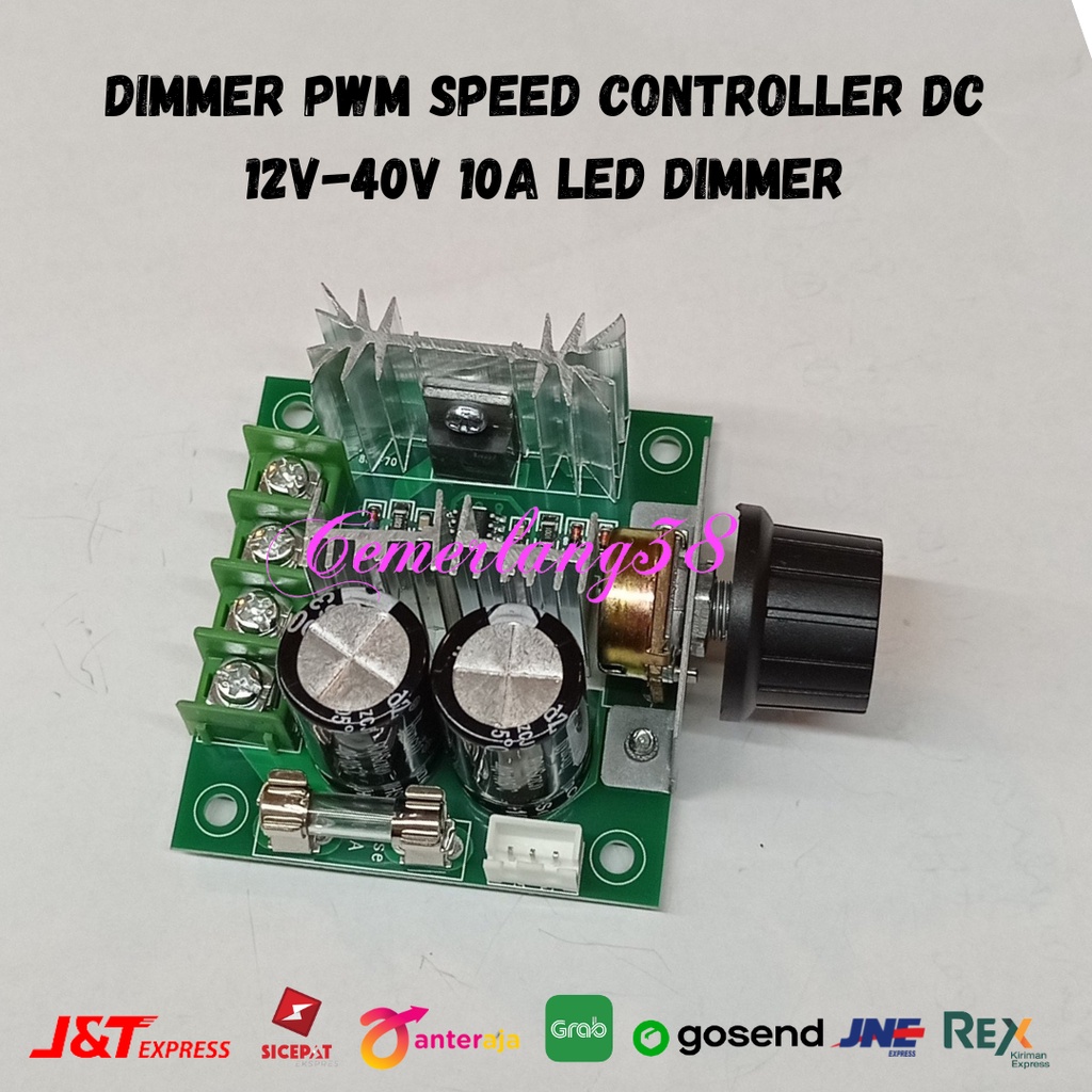 Jual PWM DC 10A 10 A STRONG SPEED CONTROL MOTOR DC LED DIMMER 400W 12V ...