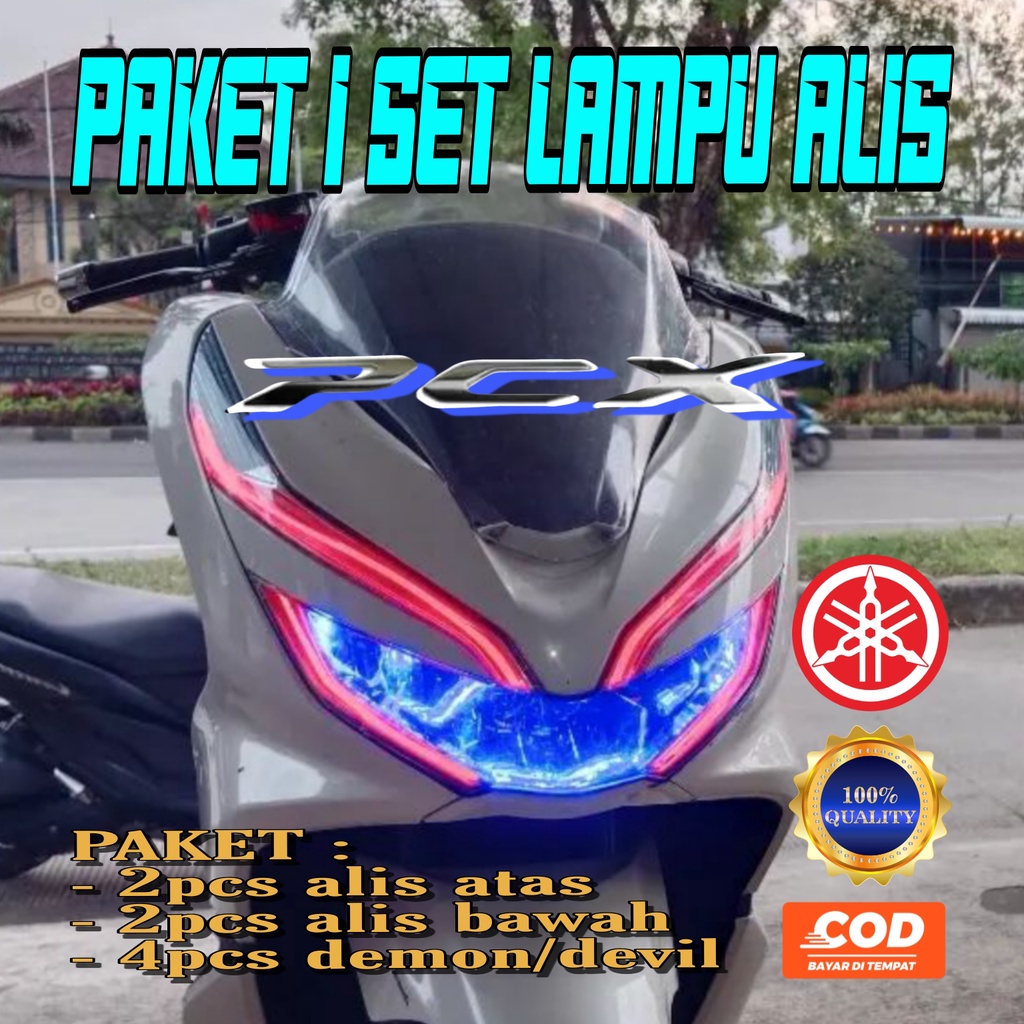 Jual KEYLED LAMPU ALIS PCX 150 / DRL BONUS DEVIL / PAKET GRATIS DEMON ...