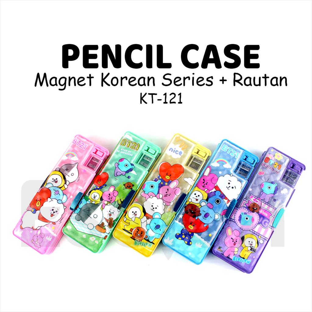 Jual Kotak Pensil Magnet BT21+2sz Rautan KT121 / Tempat Pensil Fancy ...