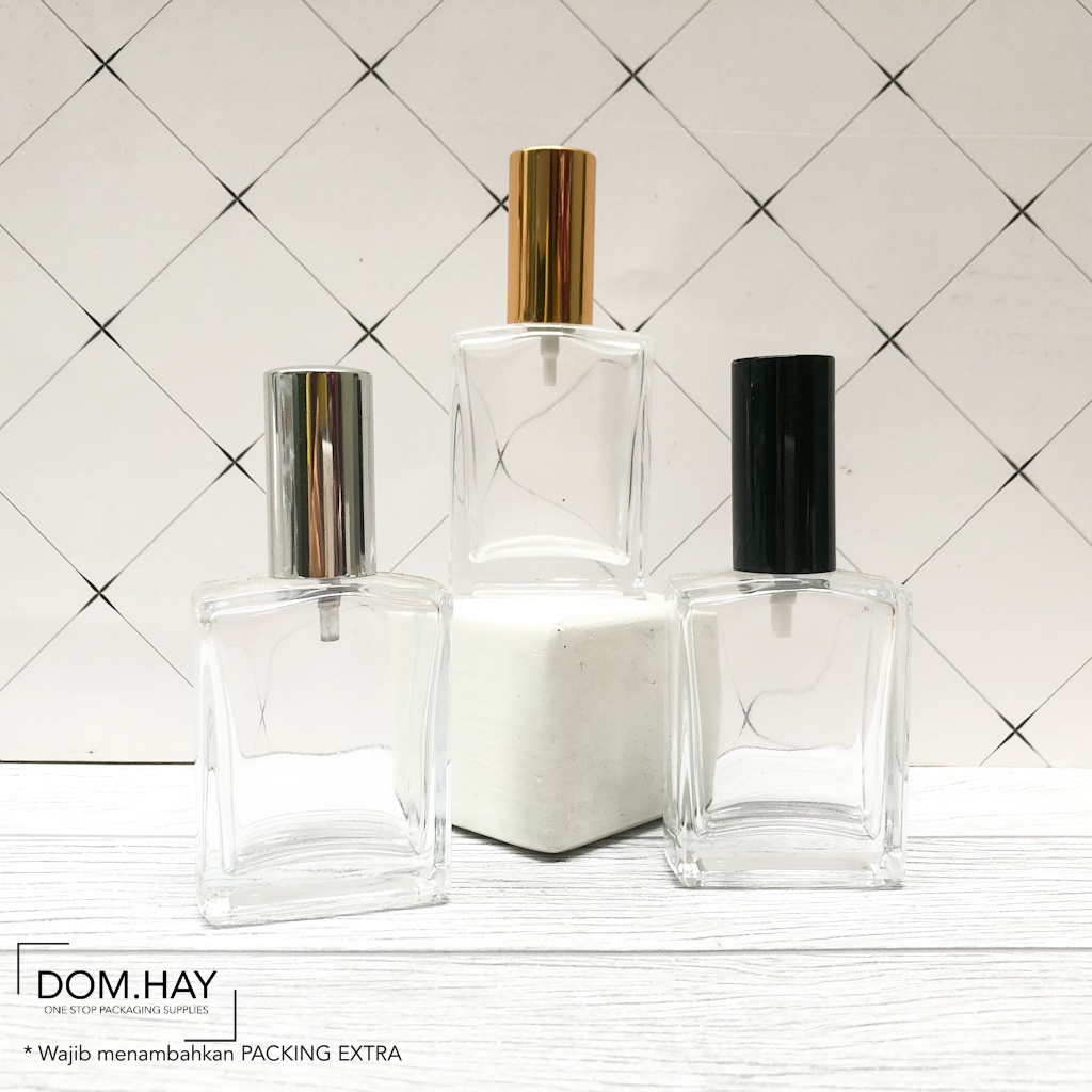 Jual 50ml Kotak Lebar Botol Parfum Packaging Botol Kaca Parfume Kosong ...