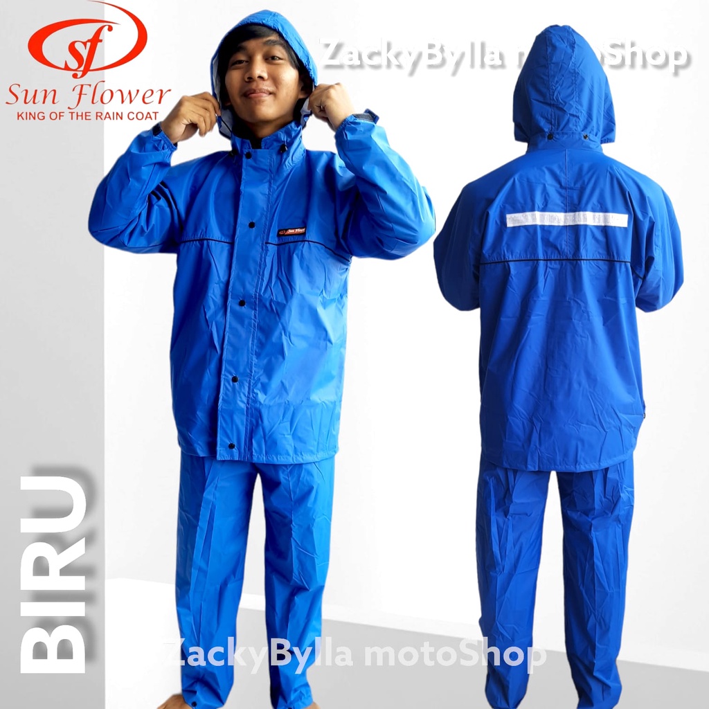 Jual Jas Hujan Sunflower Original Raincoat Sun Flower Setelan Jaket dan ...