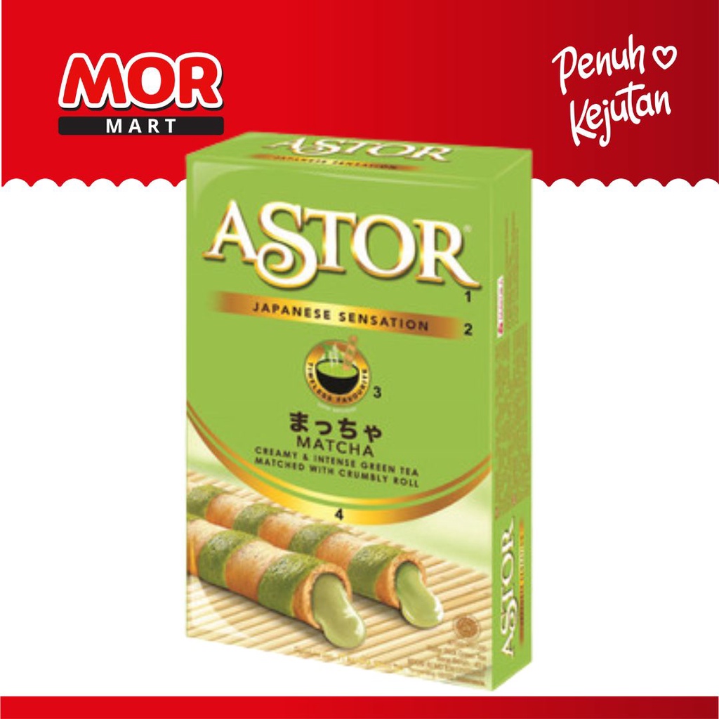 Jual ASTOR Matcha Crumbly Roll Green Tea Box 40 gr | Shopee Indonesia