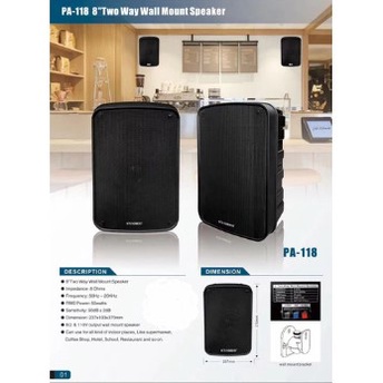 Jual Wall Speaker Pasif Soundbest Pa118 8Inch 2Way Passive Dinding Pa 118 ( Bayar Ditempat ...
