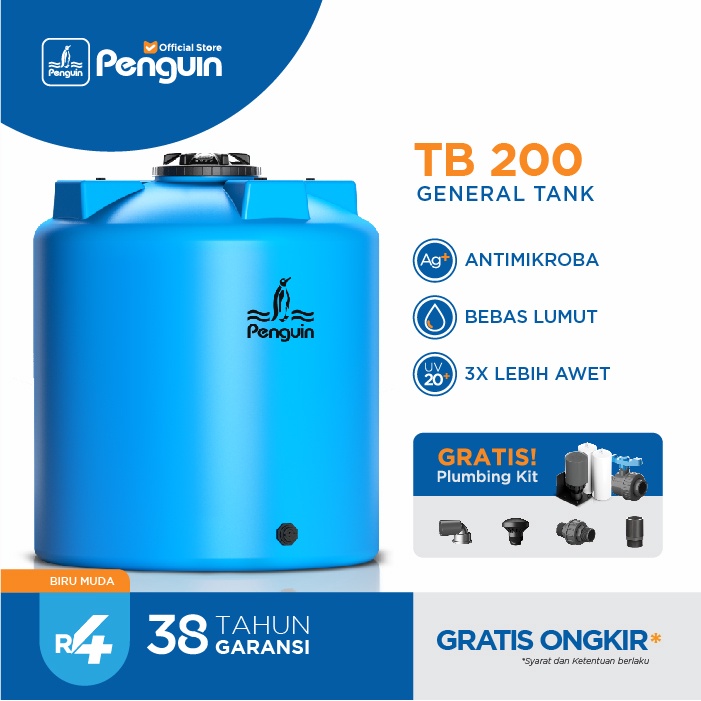Jual Penguin TB-200 2000 Liter Toren Tandon Tangki Air General Tank ...
