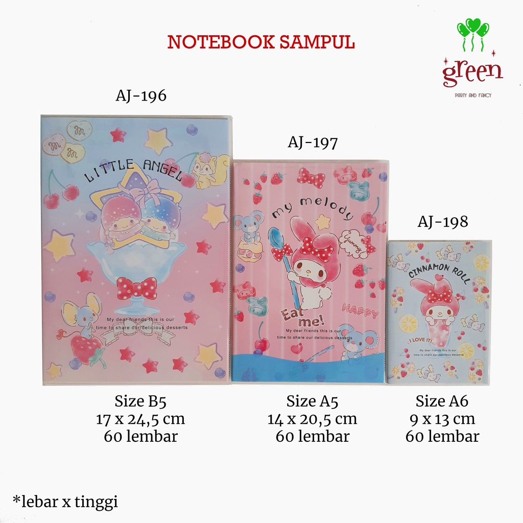 Jual Notebook sampul mika 120 halaman Diary sampul Buku catatan sampul ...