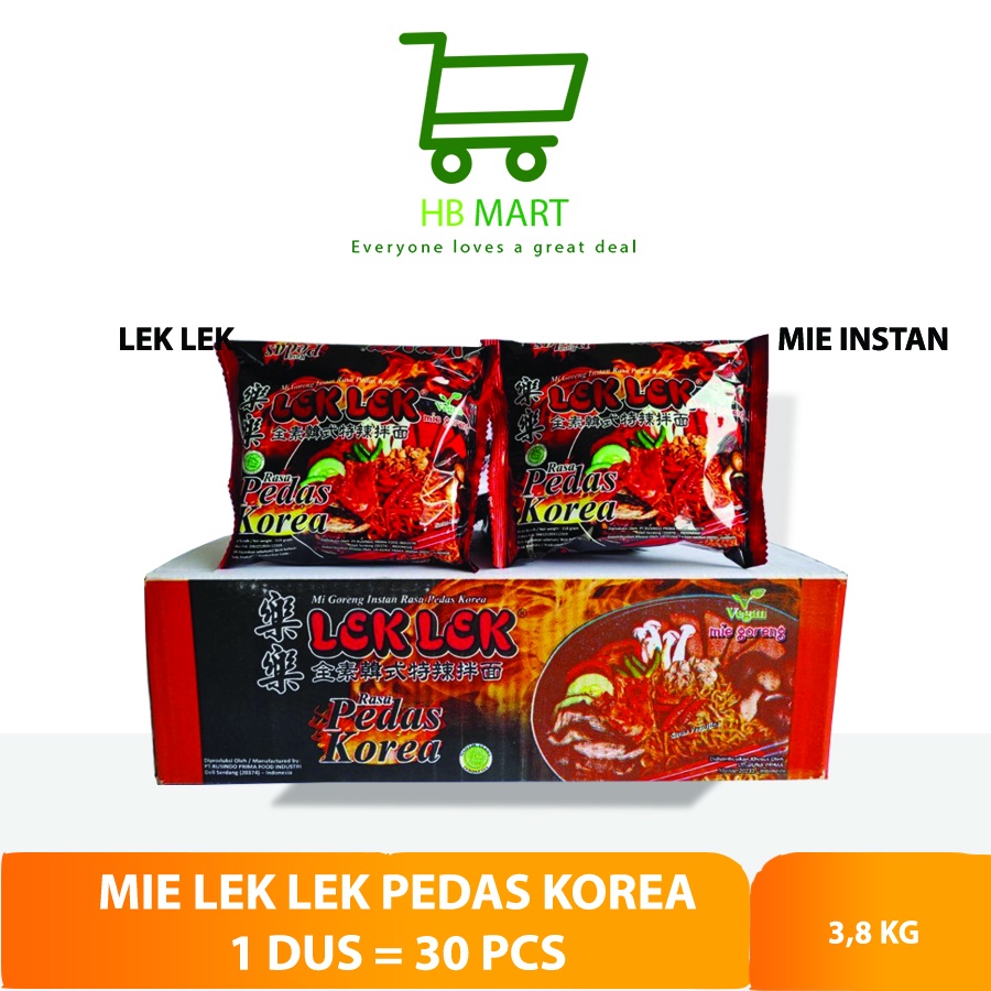 Jual MIE LEK LEK PEDAS KOREA VEGAN (30 X 110GR) | Shopee Indonesia