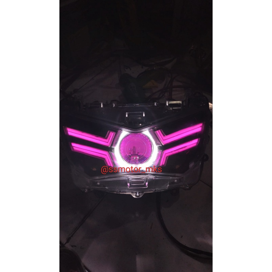 Jual HEADLAMP CUSTOM PROJIE BILED VAHID ALIS LAZY YAMAHA ALL NEW NMAX ...