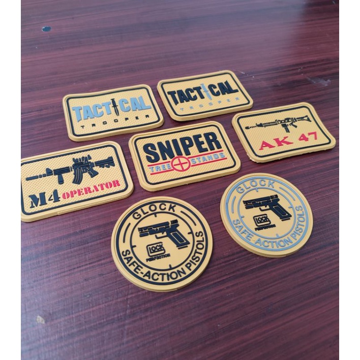 Jual patch rubber/emblem karet tactical/sniper/m4/army | Shopee Indonesia