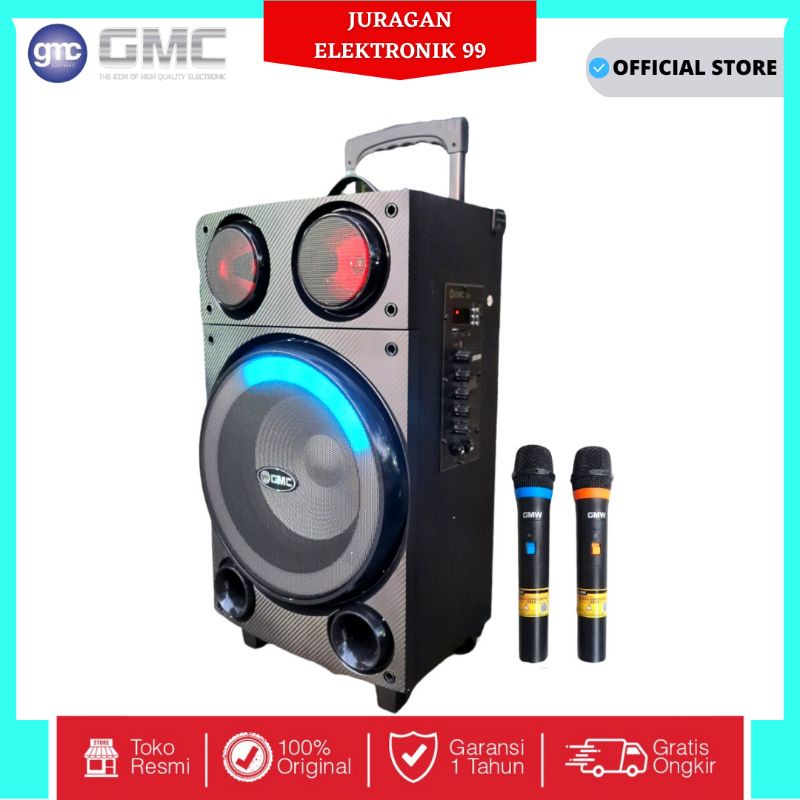 Jual SPEAKER GMC 897L Speaker Portabel/Ampli Meeting BLUETOOTH 10 inch ...
