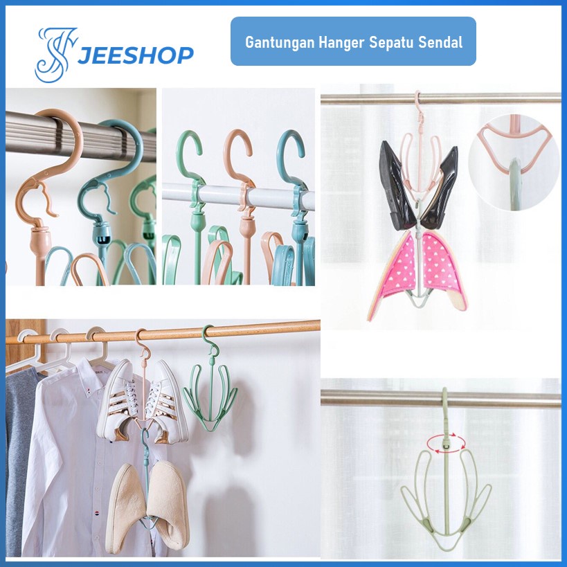 Jual Gantungan Hanger Sepatu Sandal Gantungan Sepatu Jemuran Serbaguna ...