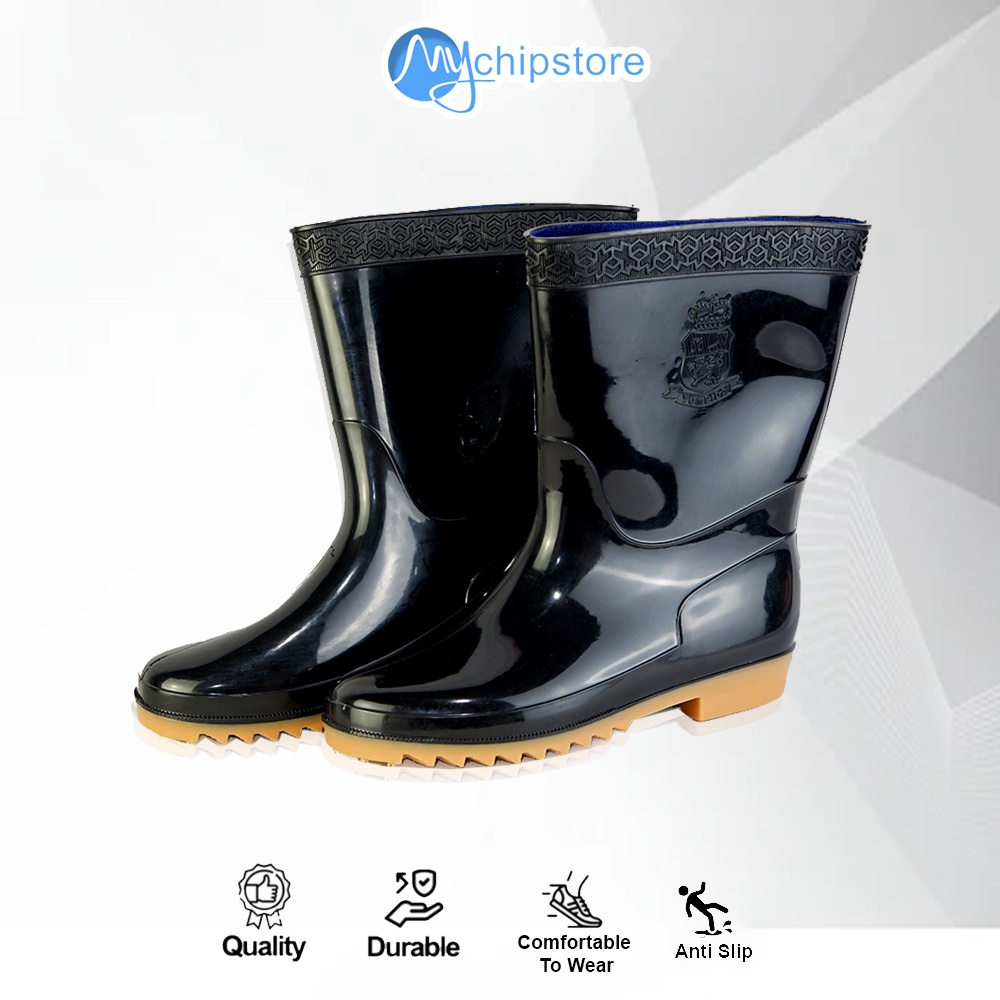 Jual Sepatu Boot Karet Hitam Pendek YUMEIDA RB1 Original | Shopee Indonesia