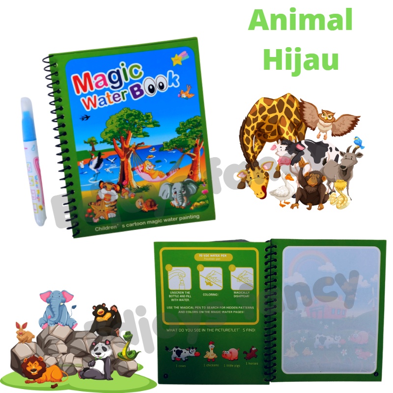 Jual Buku mewarnai ajaib magic coloring book water bst19-2 Buku ...