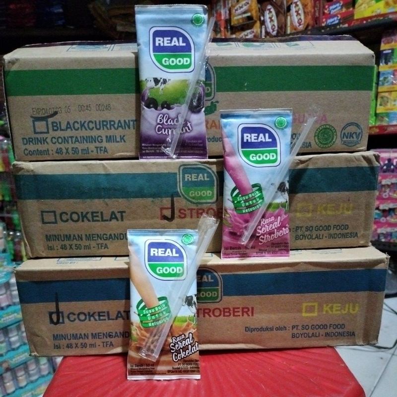 Jual REAL GOOD minuman mengandung susu 60 pcs | Shopee Indonesia