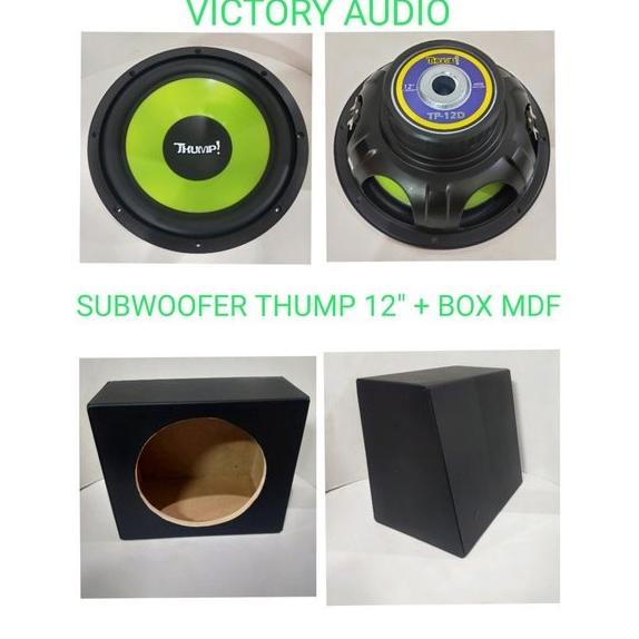 Jual Ma Paket Audio Mobil Subwoofer Plus Box Speaker Hitam Merk Thump ...