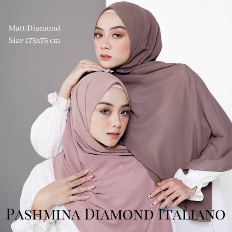 Jual Pashmina Diamond Panjang 175 x 75 cm | Shopee Indonesia