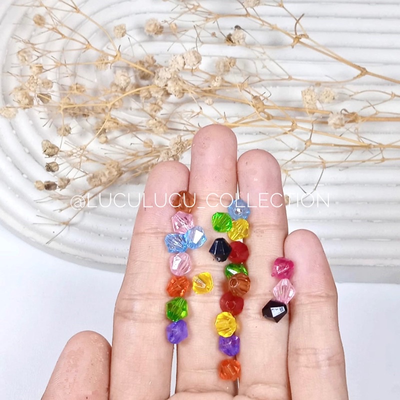 Jual Manik Diamond (10 gram) / Manik Monte Mote Diamond Akrilik Bening ...