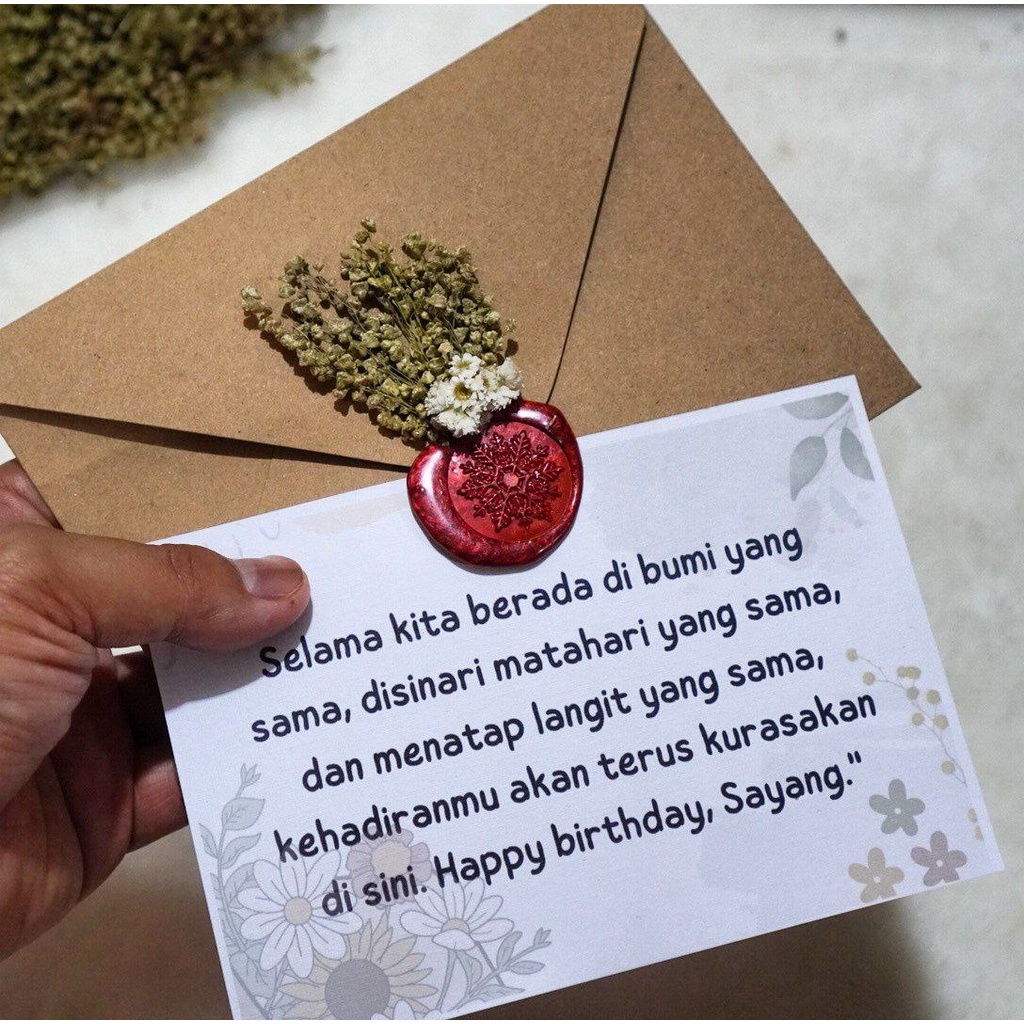 Jual Amplop Gift Rustic dried flower A6 11x16 cm / Amplop rustik ...