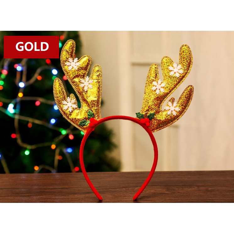 Jual Bando Tanduk Rusa Natal Dewasa Anak Christmas Props Headband ...